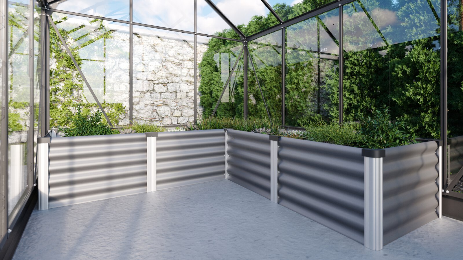 Hochbeet Linus In&Out 401 M granit/alu | Vitavia | ZGONC