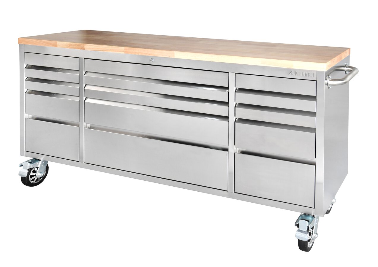 Werkstattwagen + Werkbank Edelstahl | PINNACLE | ZGONC