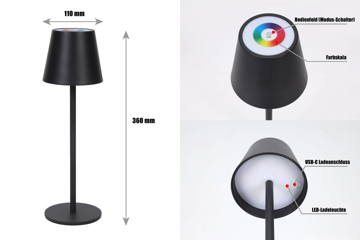 LED-Akku-Tischleuchte | Zgonc | ZGONC