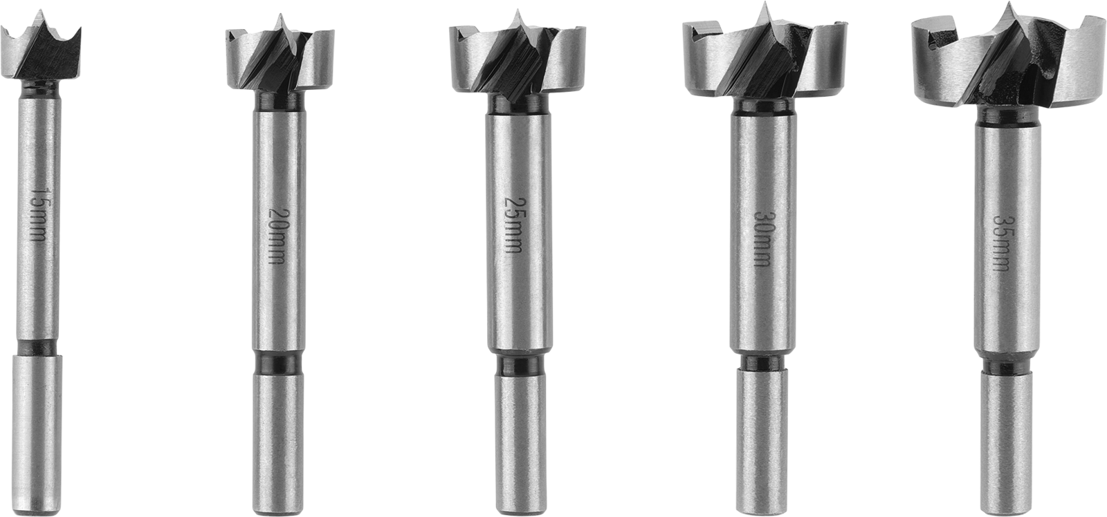 Forstnerbohrer-Set mit Rundschaft, 5-tlg. | KWB | ZGONC