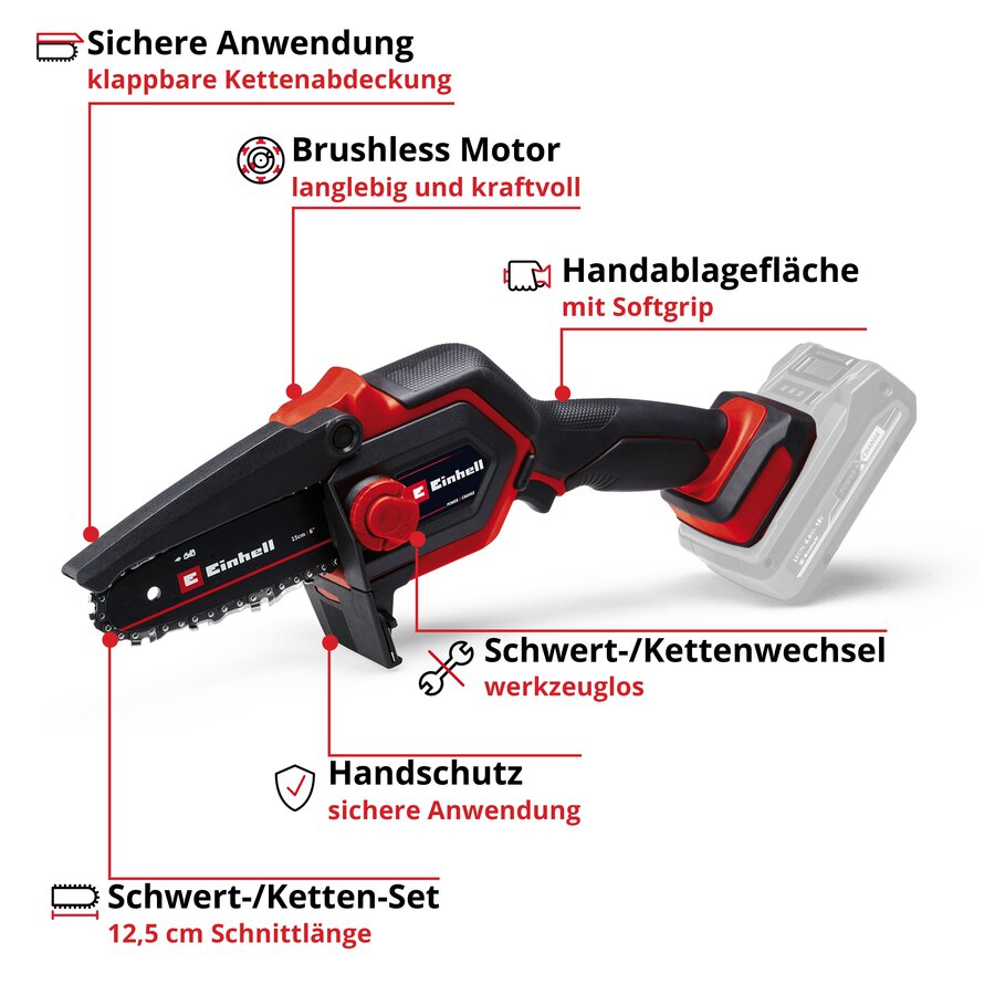 Akku-Gehölzschneider GE-PS 18/15 Li BL-Solo | EINHELL