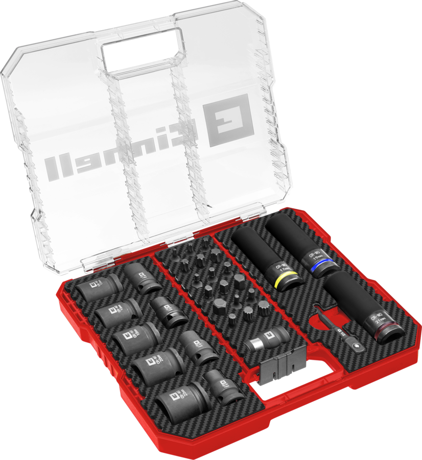 XL-CASE KFZ-Impact-Stecknuss- und Bit-Set, 32-tlg. | EINHELL